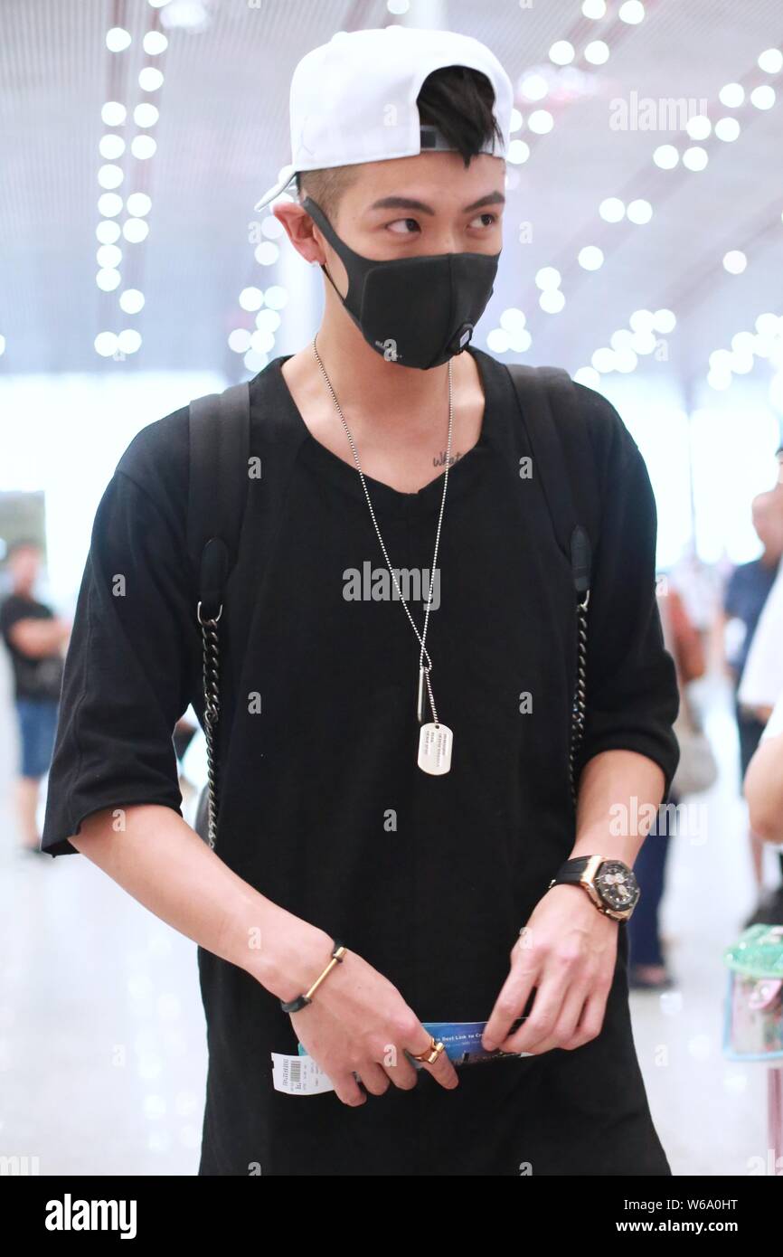 Taiwanese actor and singer Kai Ko is pictured at the Beijing Capital ...