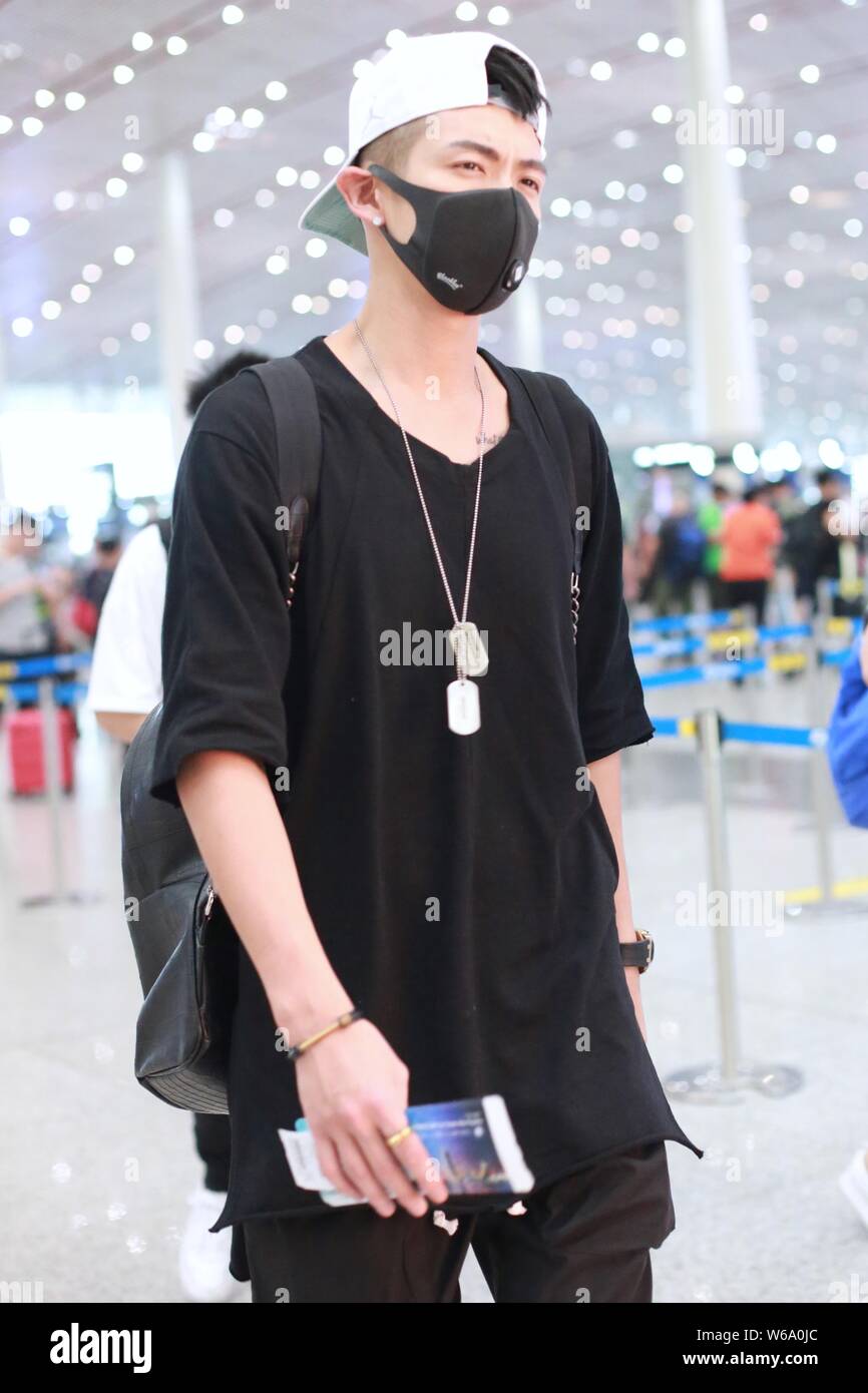 Taiwanese actor and singer Kai Ko is pictured at the Beijing Capital ...