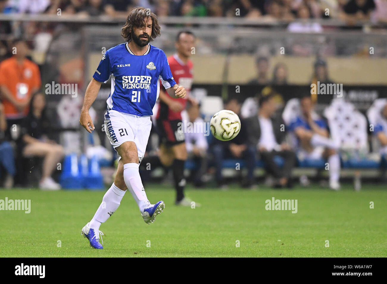 Italian retired football player Andrea Pirlo of International Legends ...