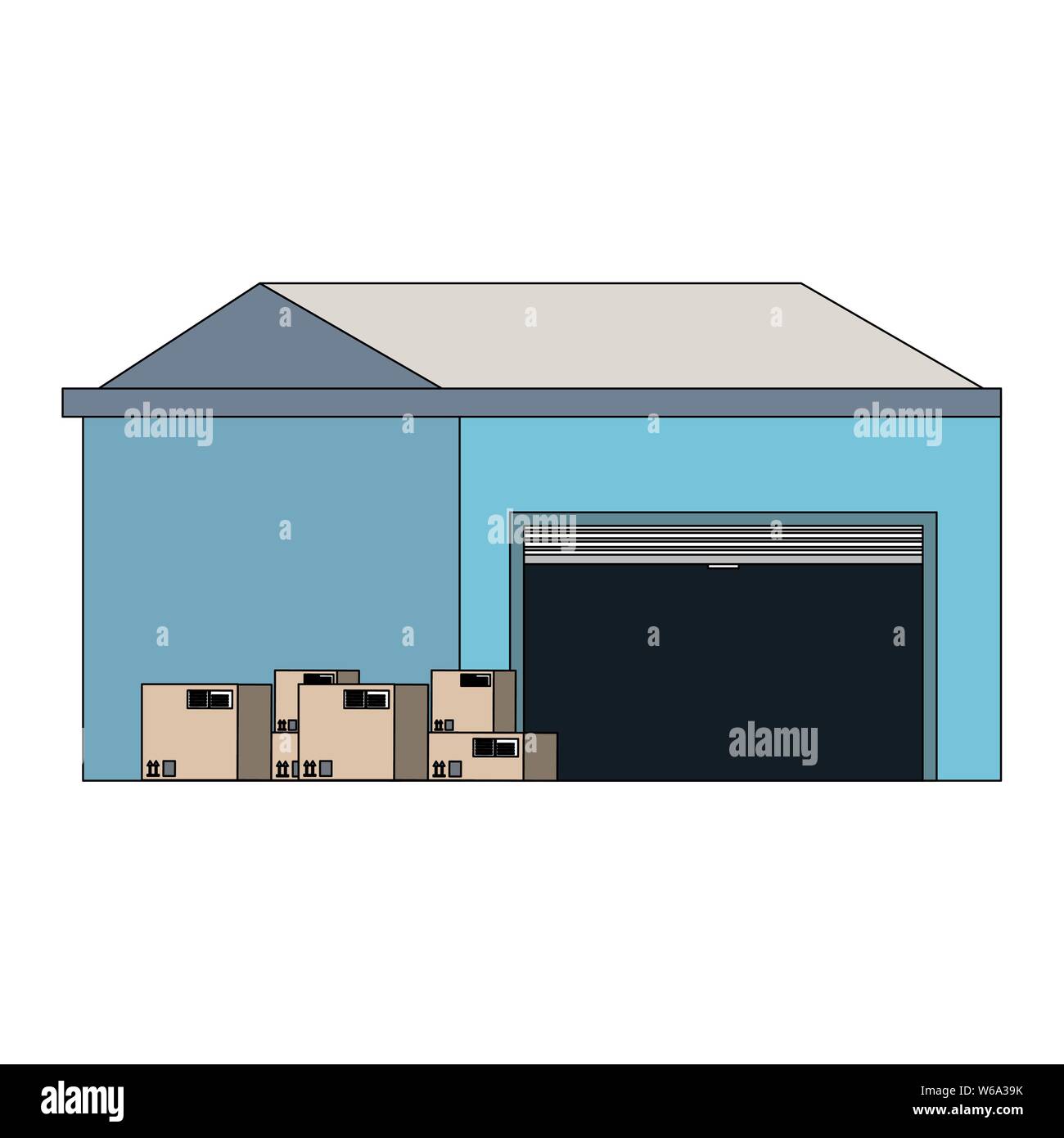 shipping logistic delivery cargo cartoon Stock Vector Image & Art - Alamy