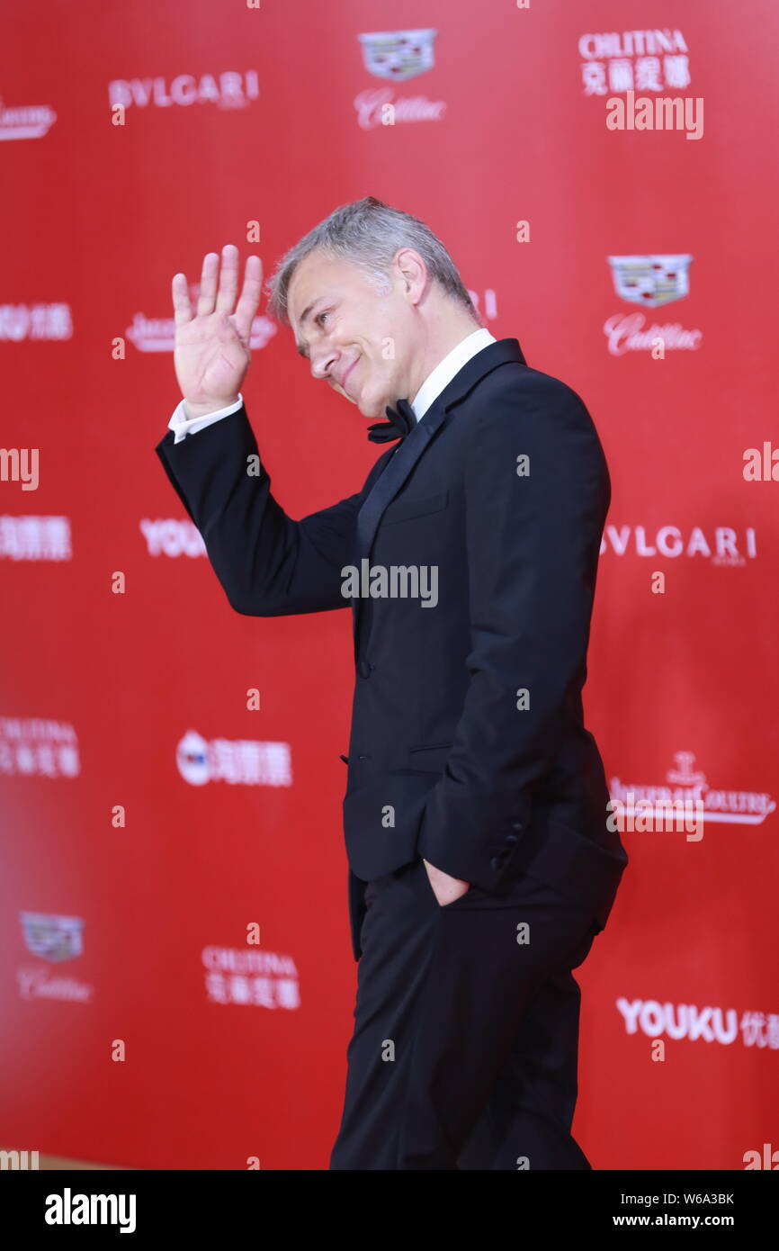 Austrian actor christoph waltz poses hi-res stock photography and ...