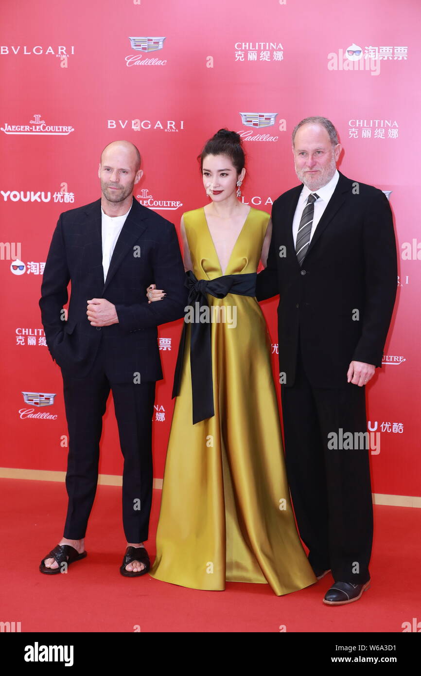 English actor Jason Statham, left, and Chinese actress Li Bingbing ...