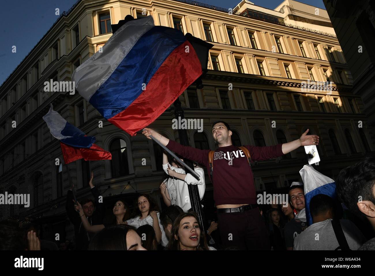 Local residents, football fans and tourists from all over the world ...