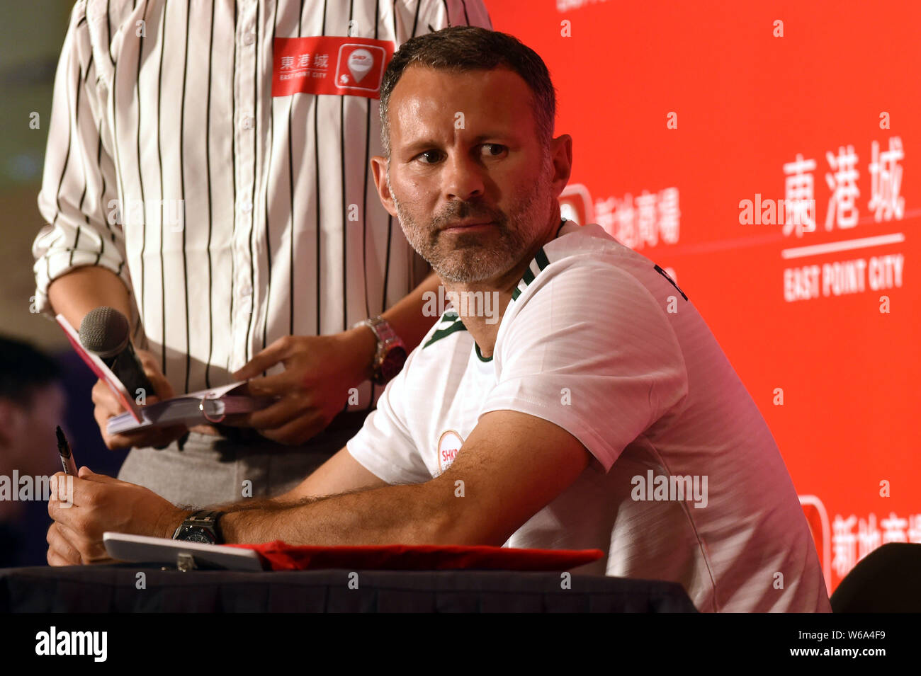 Welsh football coach and former football player Ryan Giggs attends a ...