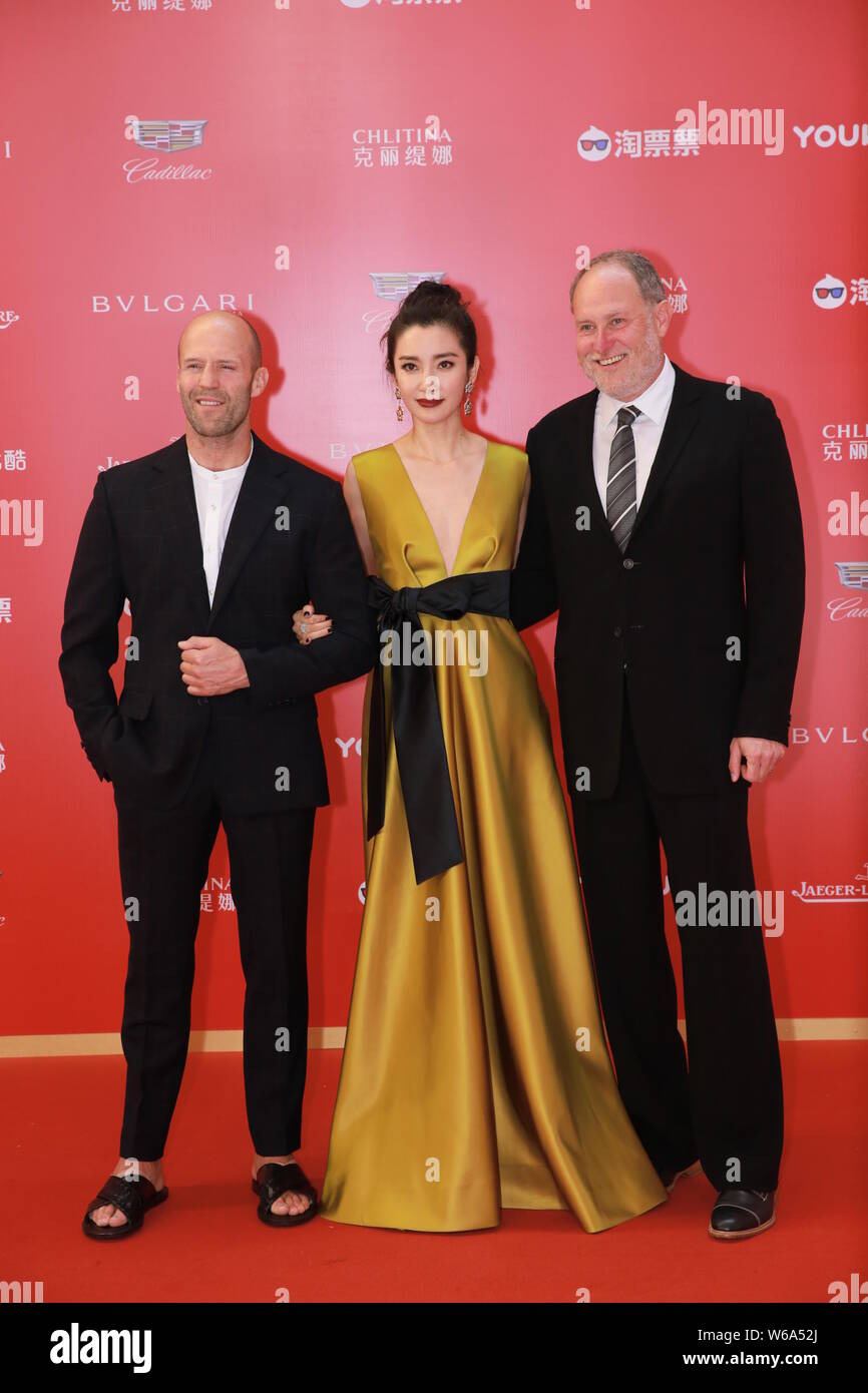 English actor Jason Statham, left, and Chinese actress Li Bingbing ...