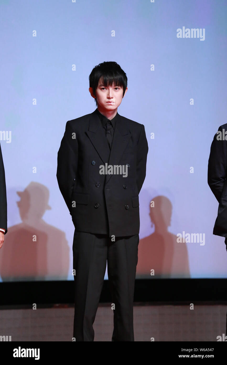 Japanese actor and model Hongo Kanata poses as he arrives on the red ...
