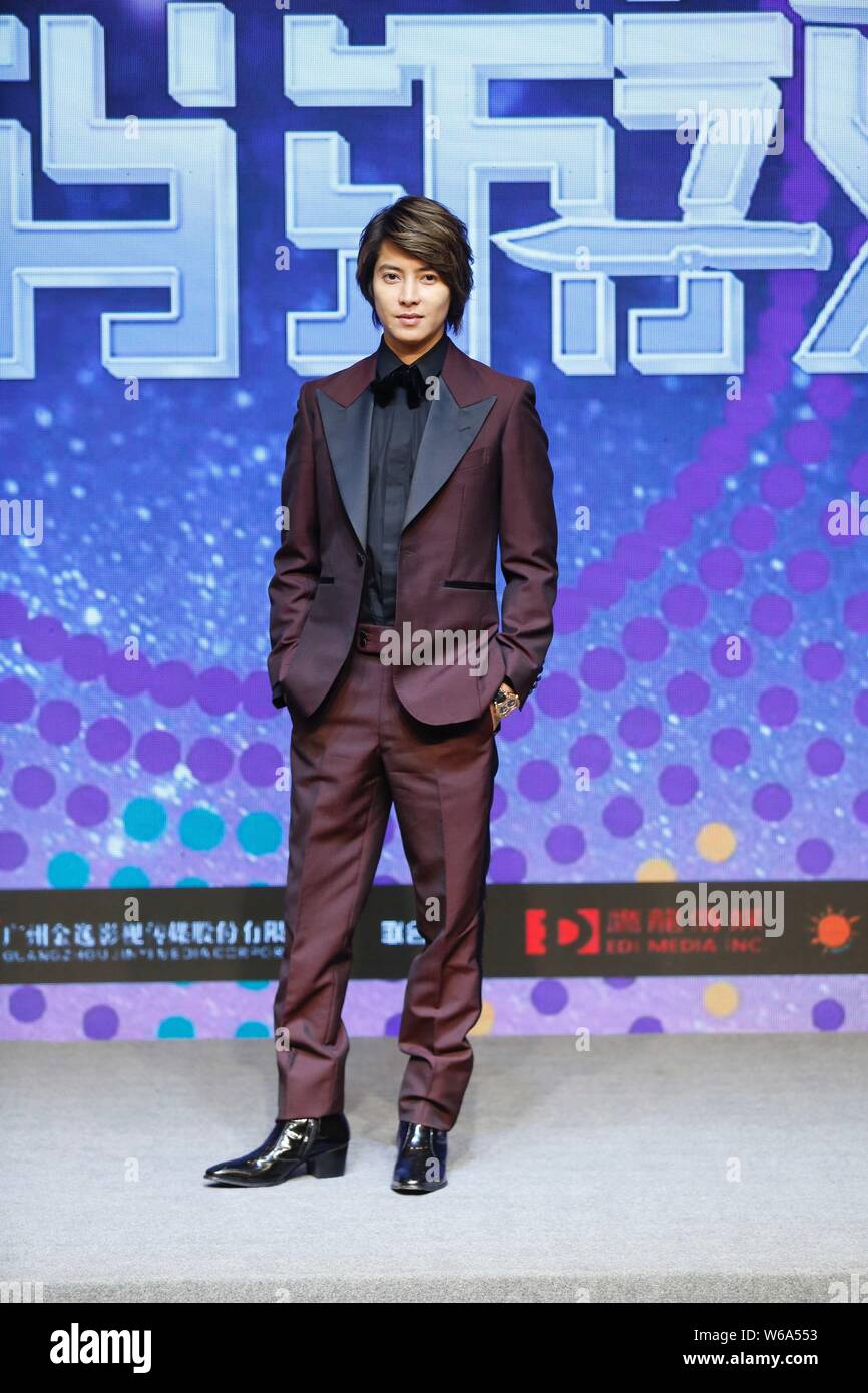 Japanese actor and singer Tomohisa Yamashita, also widely known as Yamapi, attends a press ...