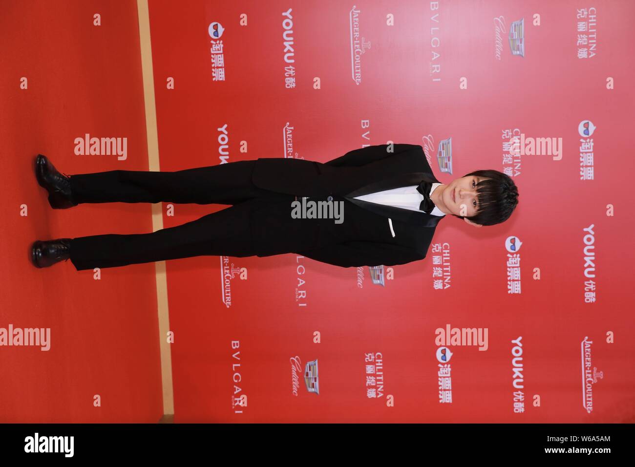 Japanese actor and model Hongo Kanata poses as he arrives on the red ...