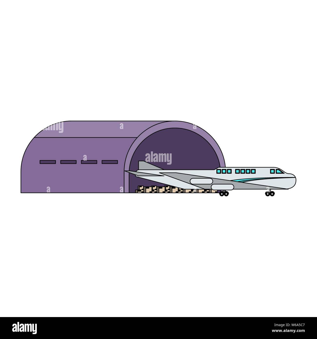 shipping logistic delivery cargo cartoon Stock Vector Image & Art - Alamy