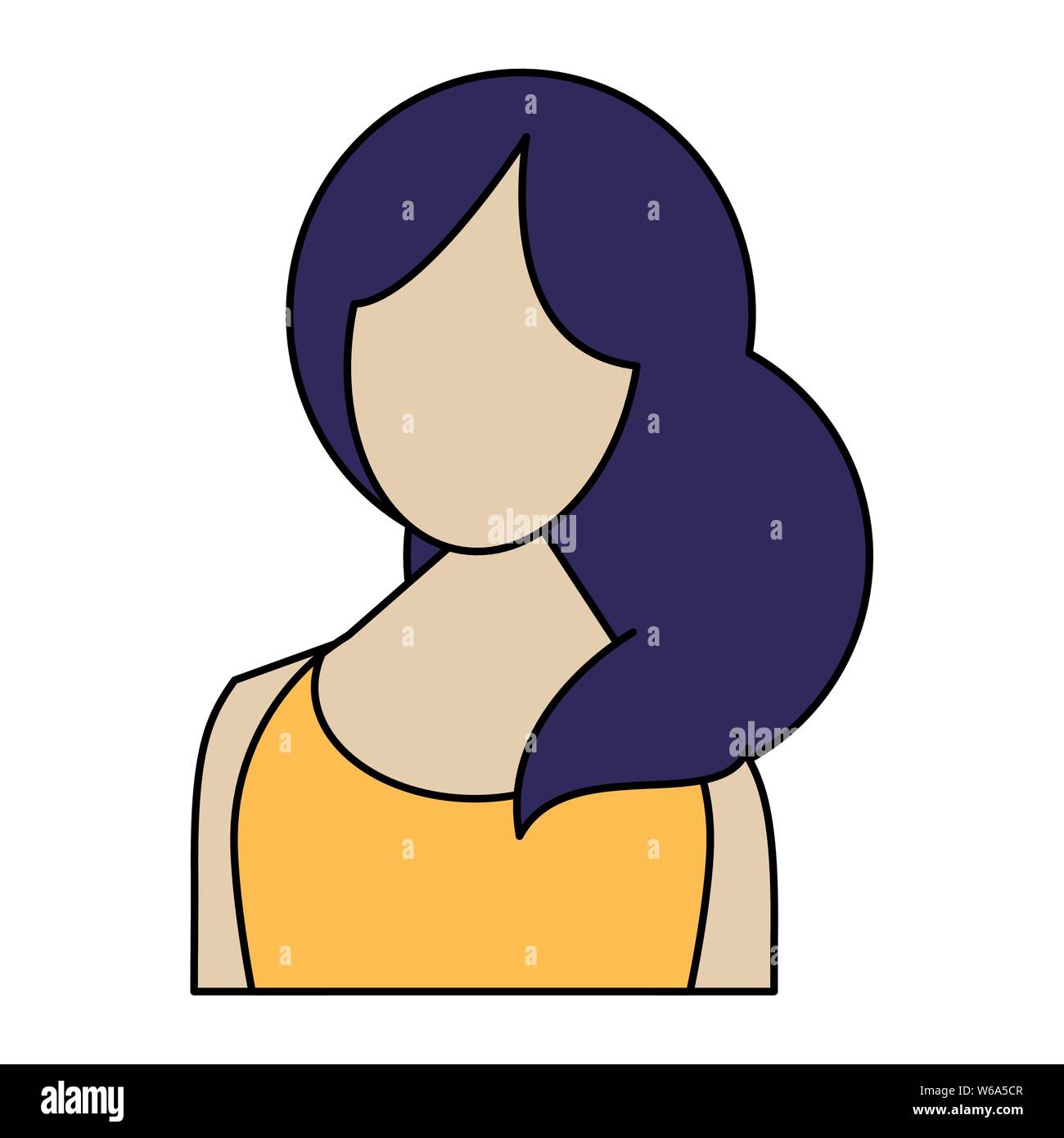 woman young female person cartoon Stock Vector Image & Art - Alamy