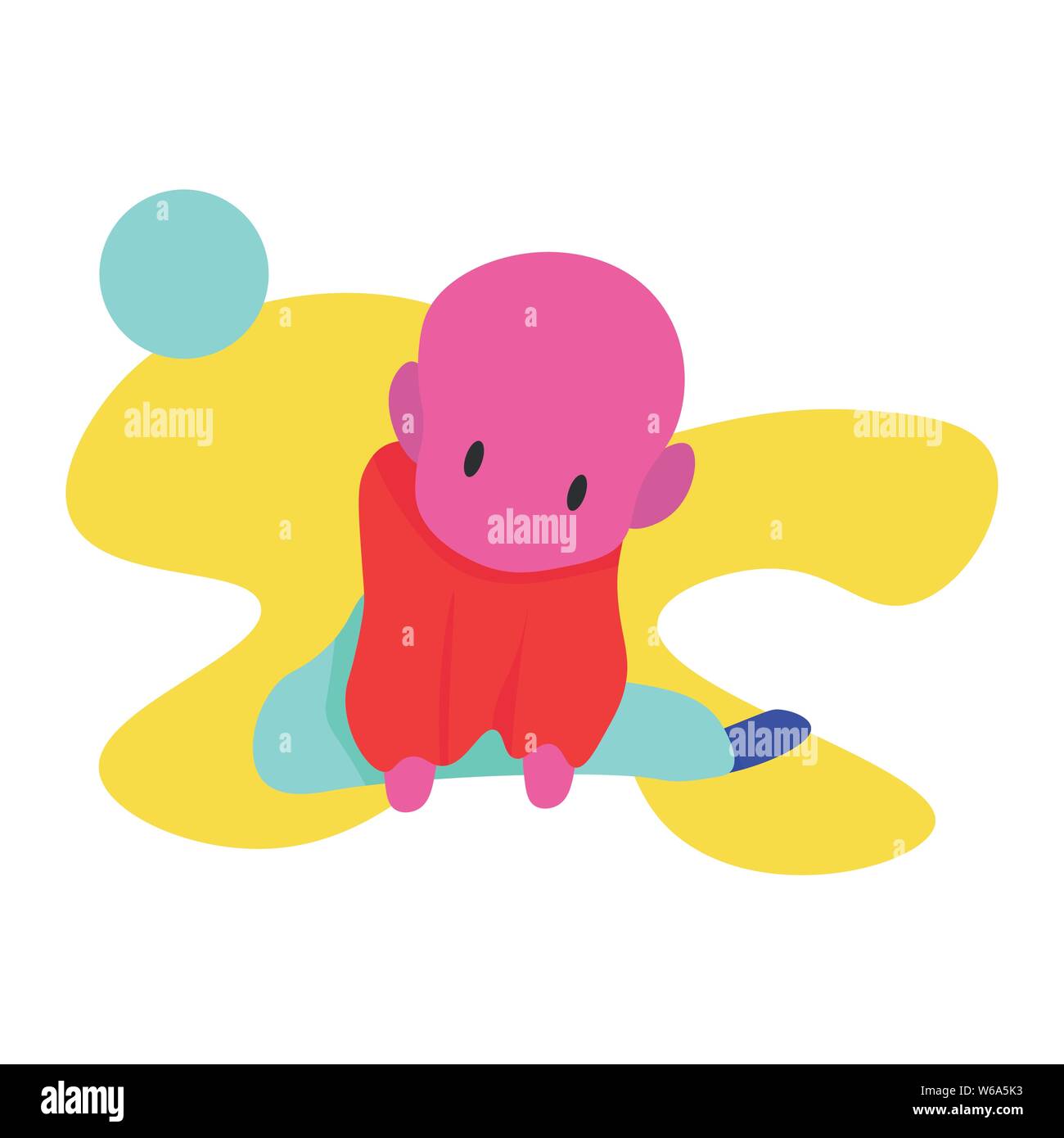 Curious baby boy Stock Vector Images - Alamy