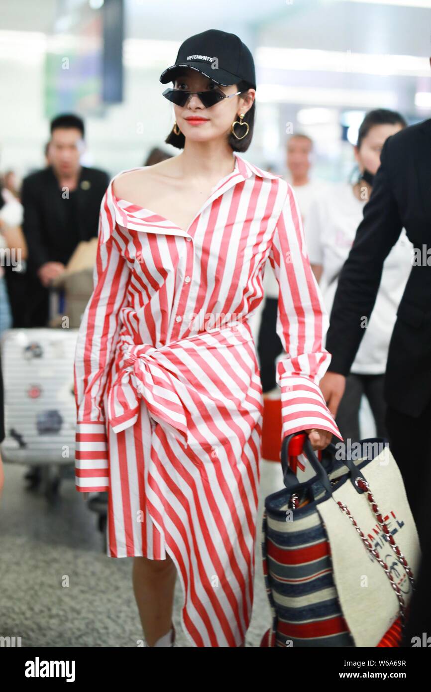 Chinese singer and actress Victoria Song or Song Qian arrives at the ...