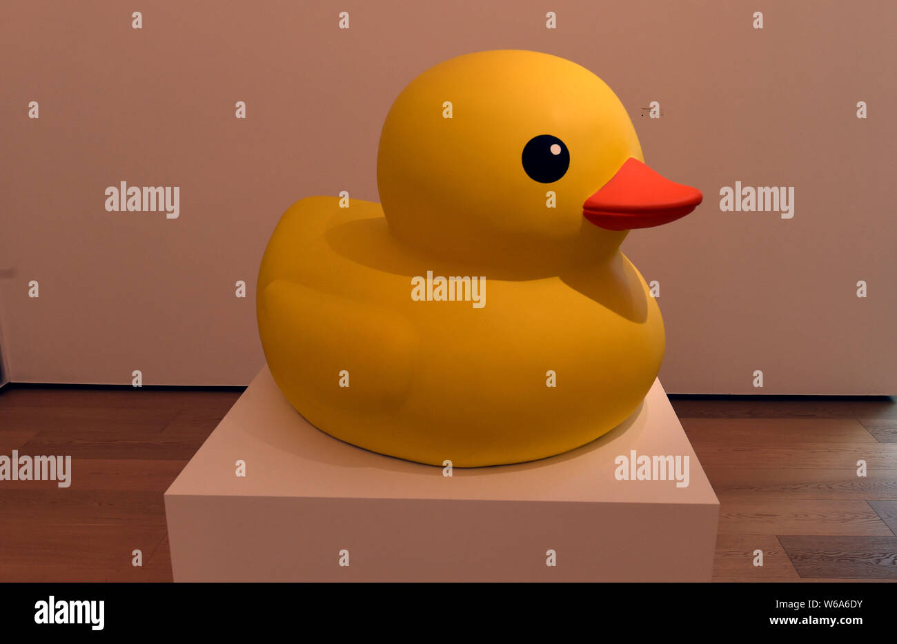 An art installation of 'Rubber Duck' designed by Dutch artist ...