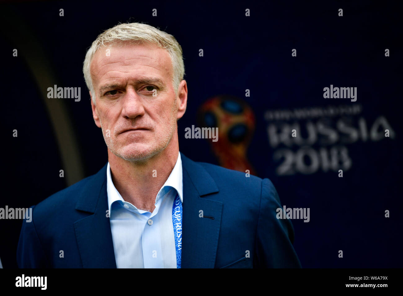 Head coach Didier Deschamps of France is pictured before their Group C ...