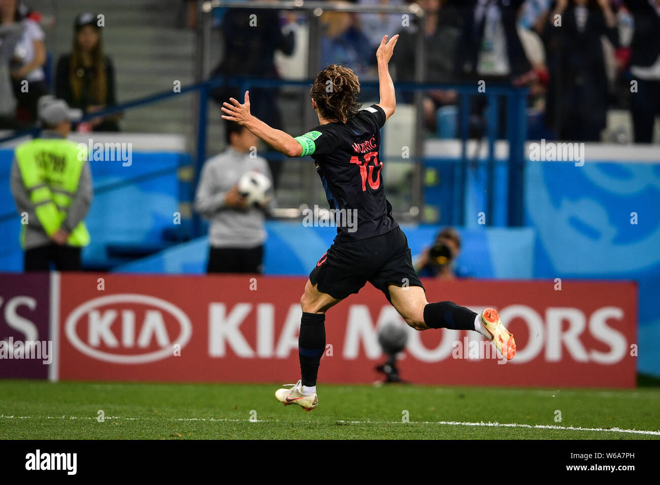 Luka Modric of Croatia celebrates after scoring a goal against ...