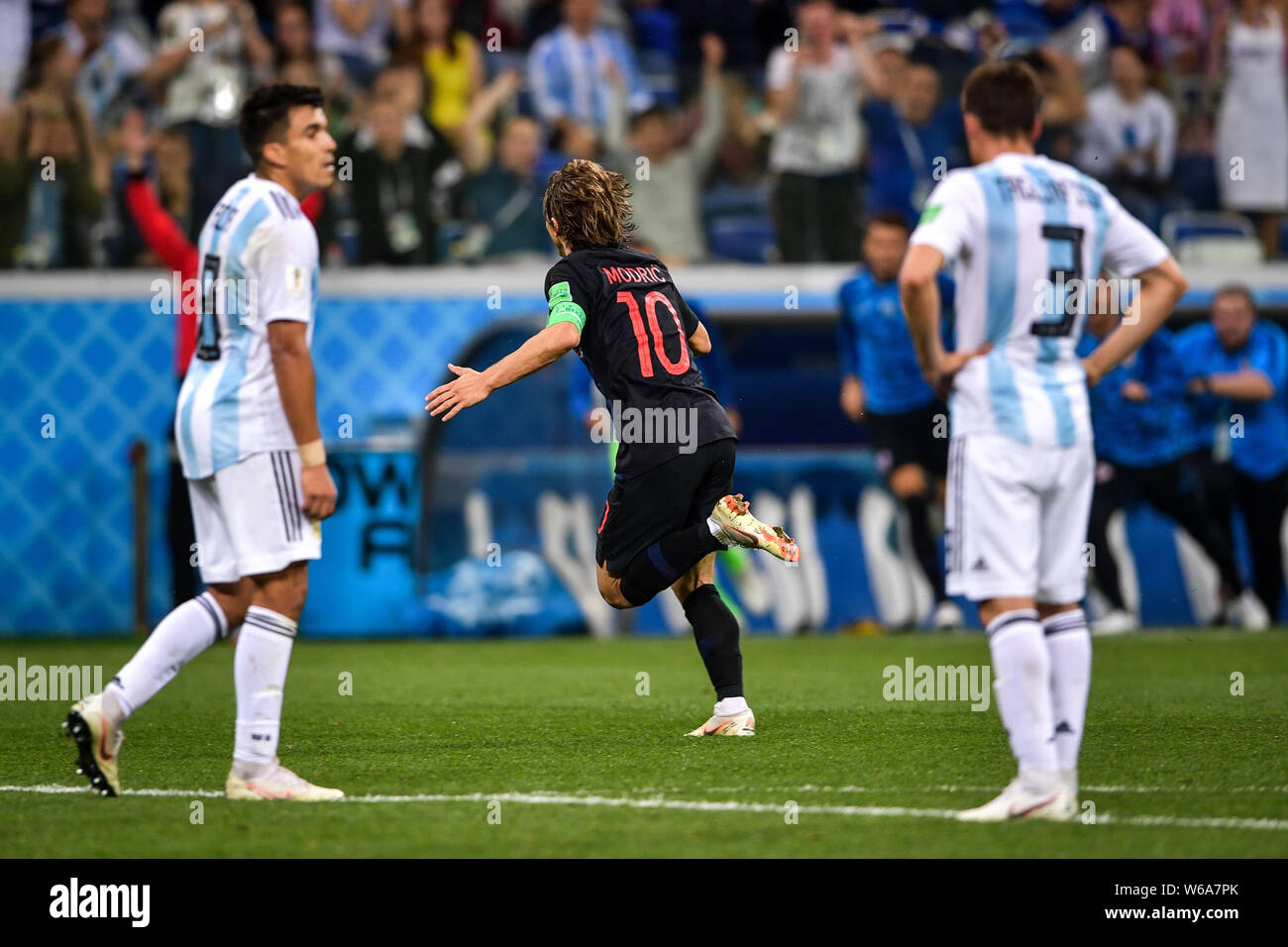 Luka Modric of Croatia celebrates after scoring a goal against ...