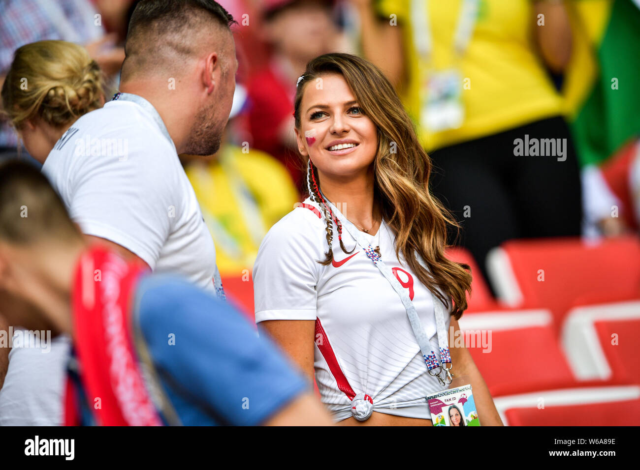 Polish athlete Anna Lewandowska, the wife of Poland team captain Robert ...