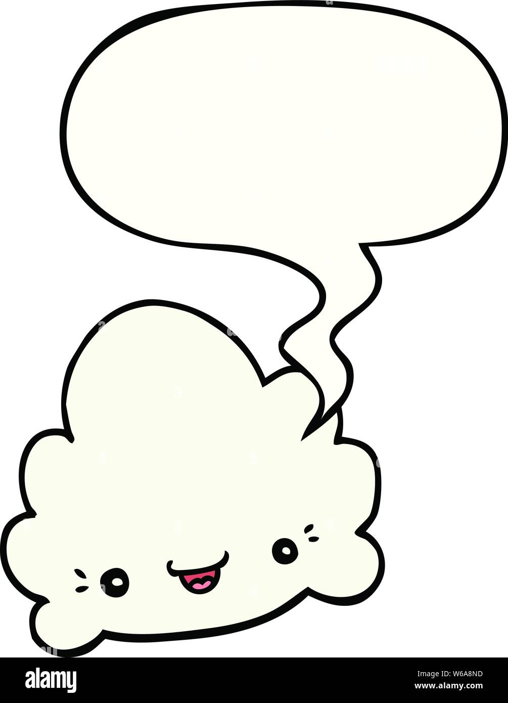 cartoon cloud with speech bubble Stock Vector Image & Art - Alamy