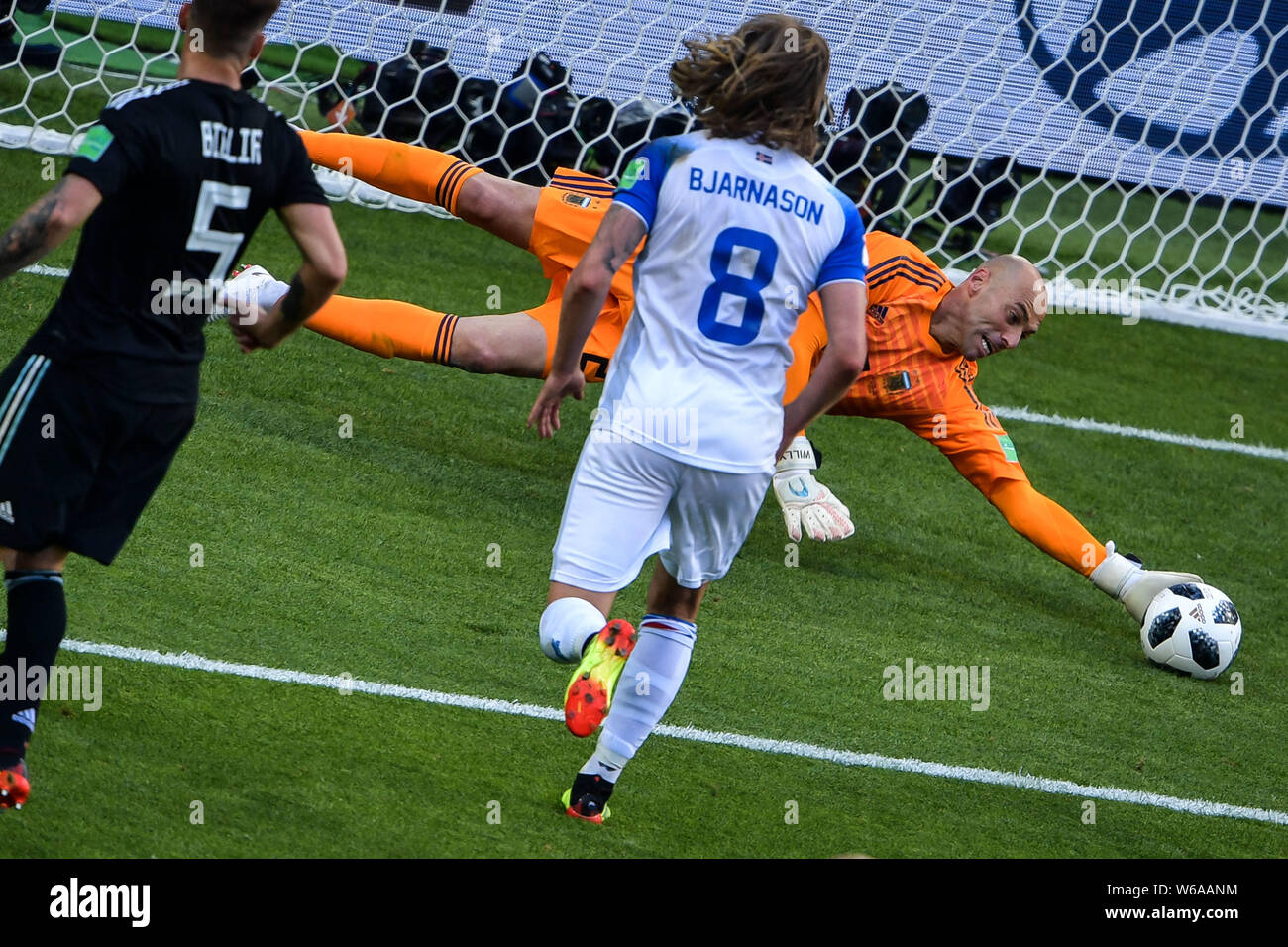 Goalkeeper blocks hi-res stock photography and images - Alamy