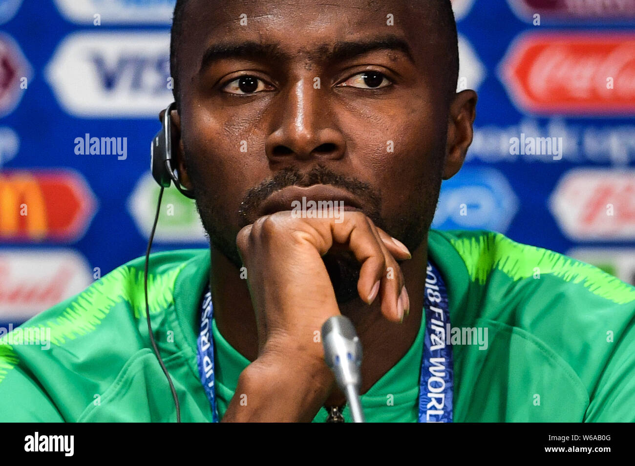 Osama Hawsawi of Saudi Arabia attends a press conference ahead of their ...