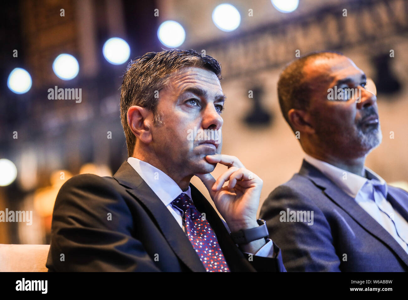 Dutch football manager and former football player Ruud Gullit, right ...