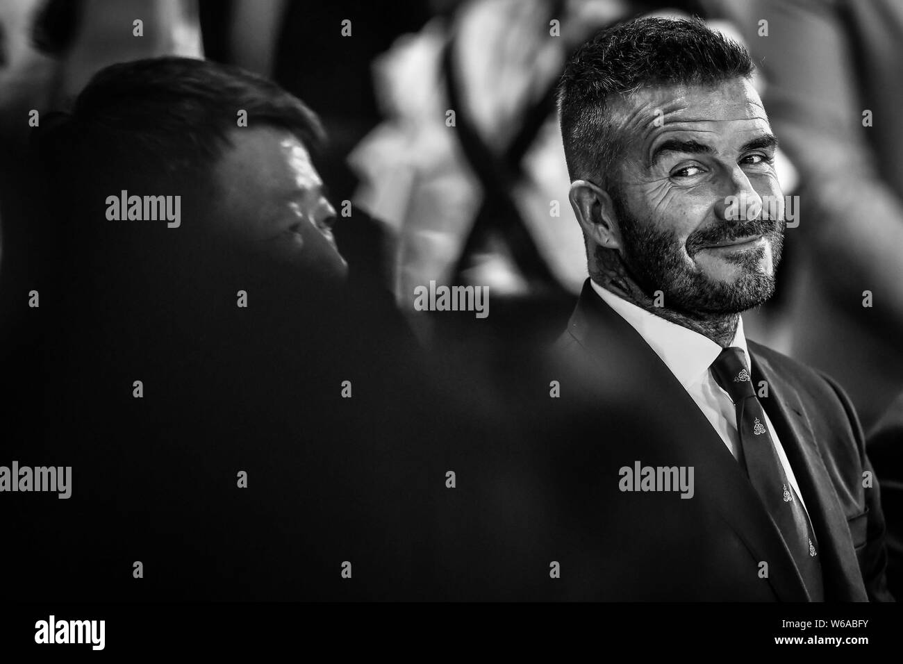 Soccer star david beckham Black and White Stock Photos & Images - Alamy