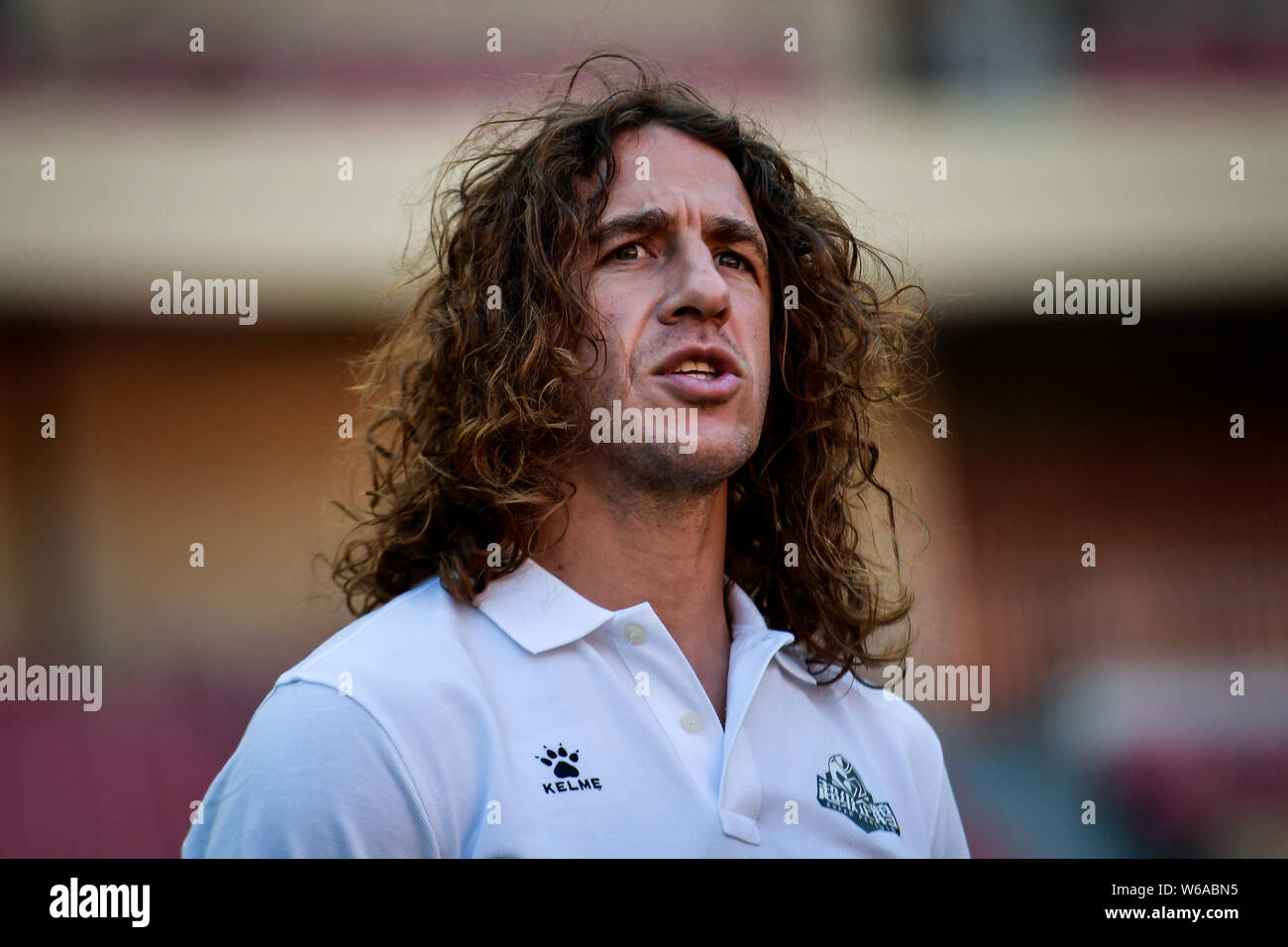 Spanish retired football player Carles Puyol takes part in a training ...