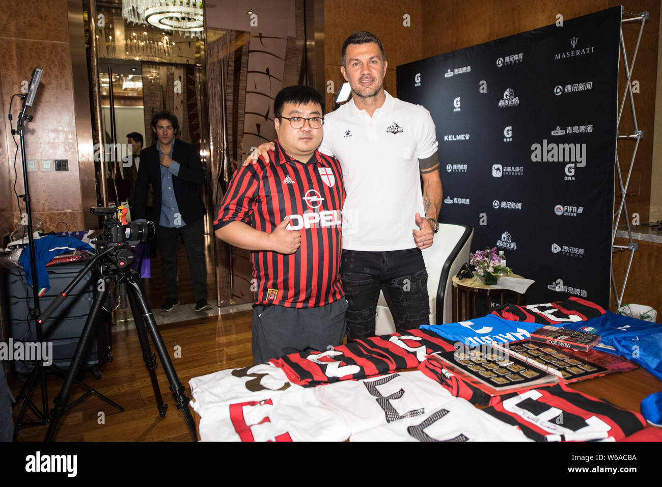 **EXCLUSIVE**Italian retired football player Paolo Maldini prepares for ...