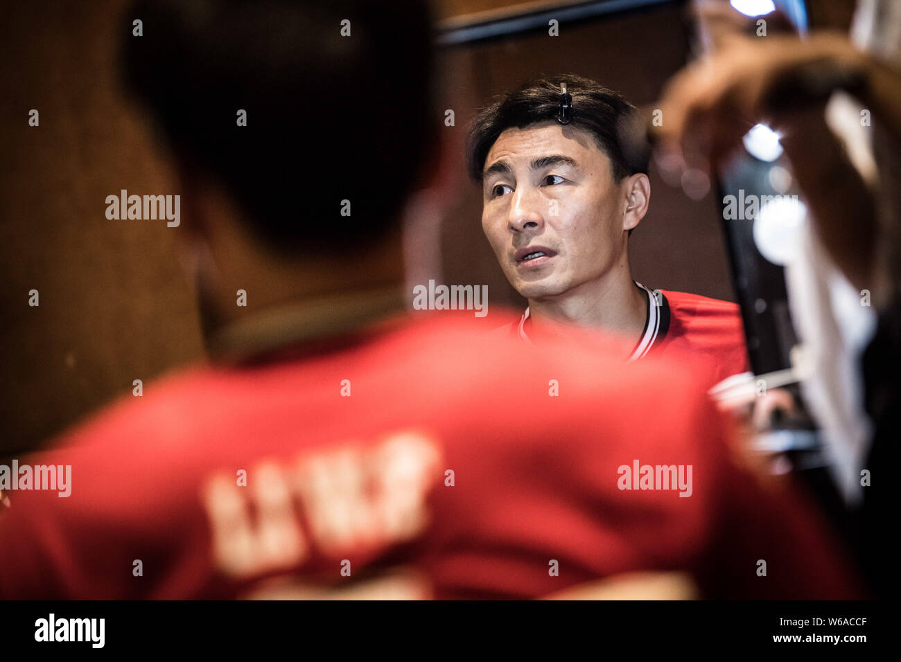 **EXCLUSIVE**Chinese retired football player Li Weifeng prepares for ...