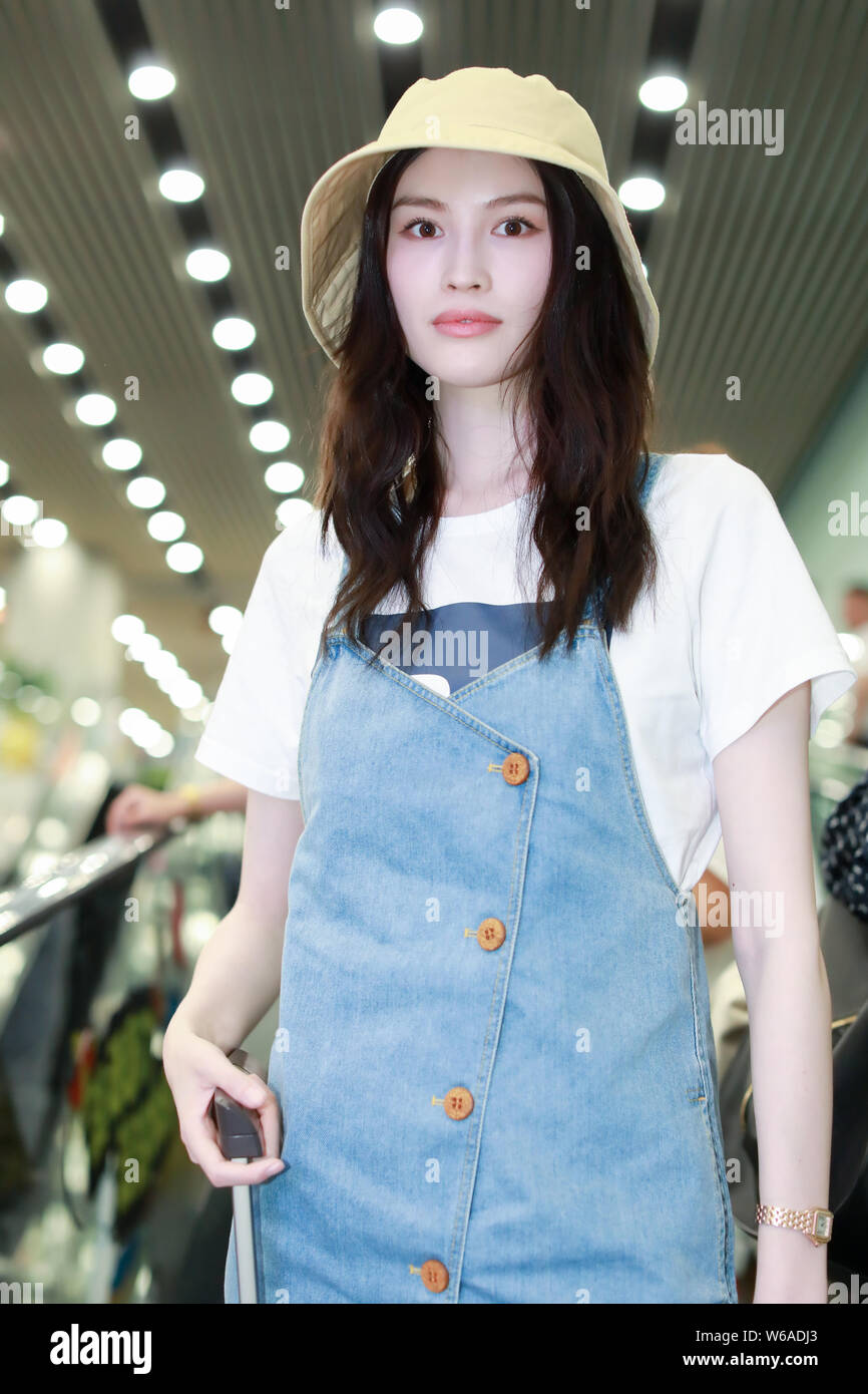 Chinese model He Sui is pictured at the Beijing Capital International ...