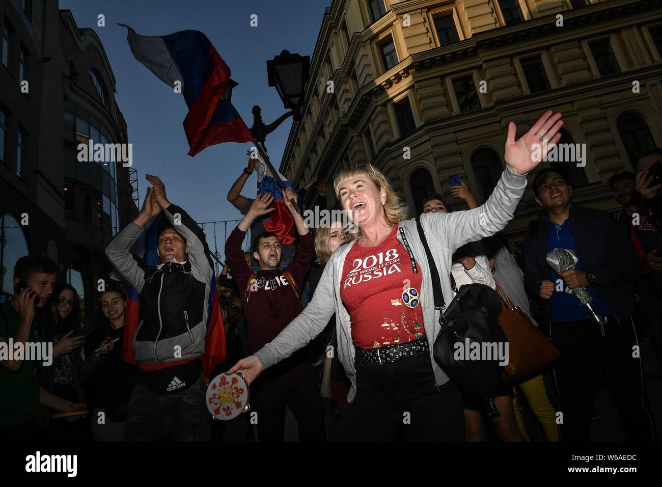Local residents, football fans and tourists from all over the world ...