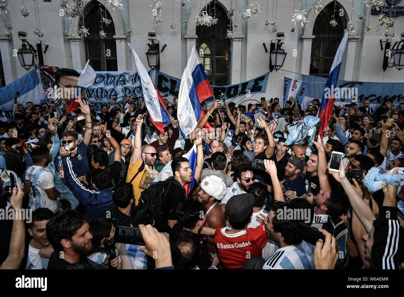 Local residents, football fans and tourists from all over the world ...