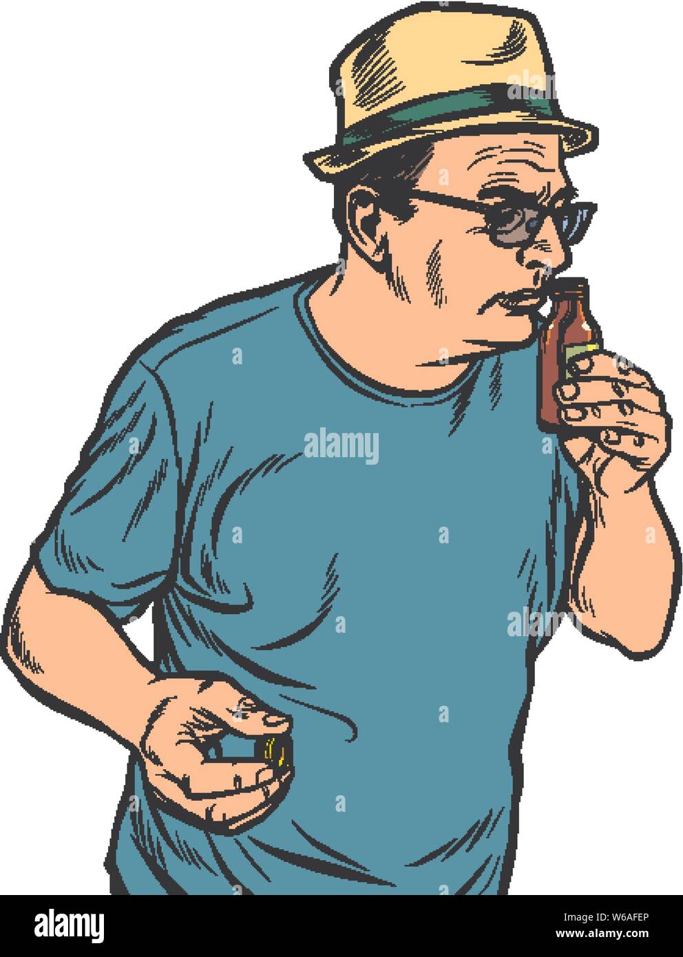 Medication bottle hand Stock Vector Images - Alamy