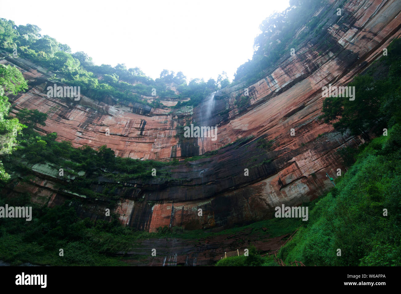 Landscape of the Chishui Foguangyan scenic spot, an arched Danxia stone ...