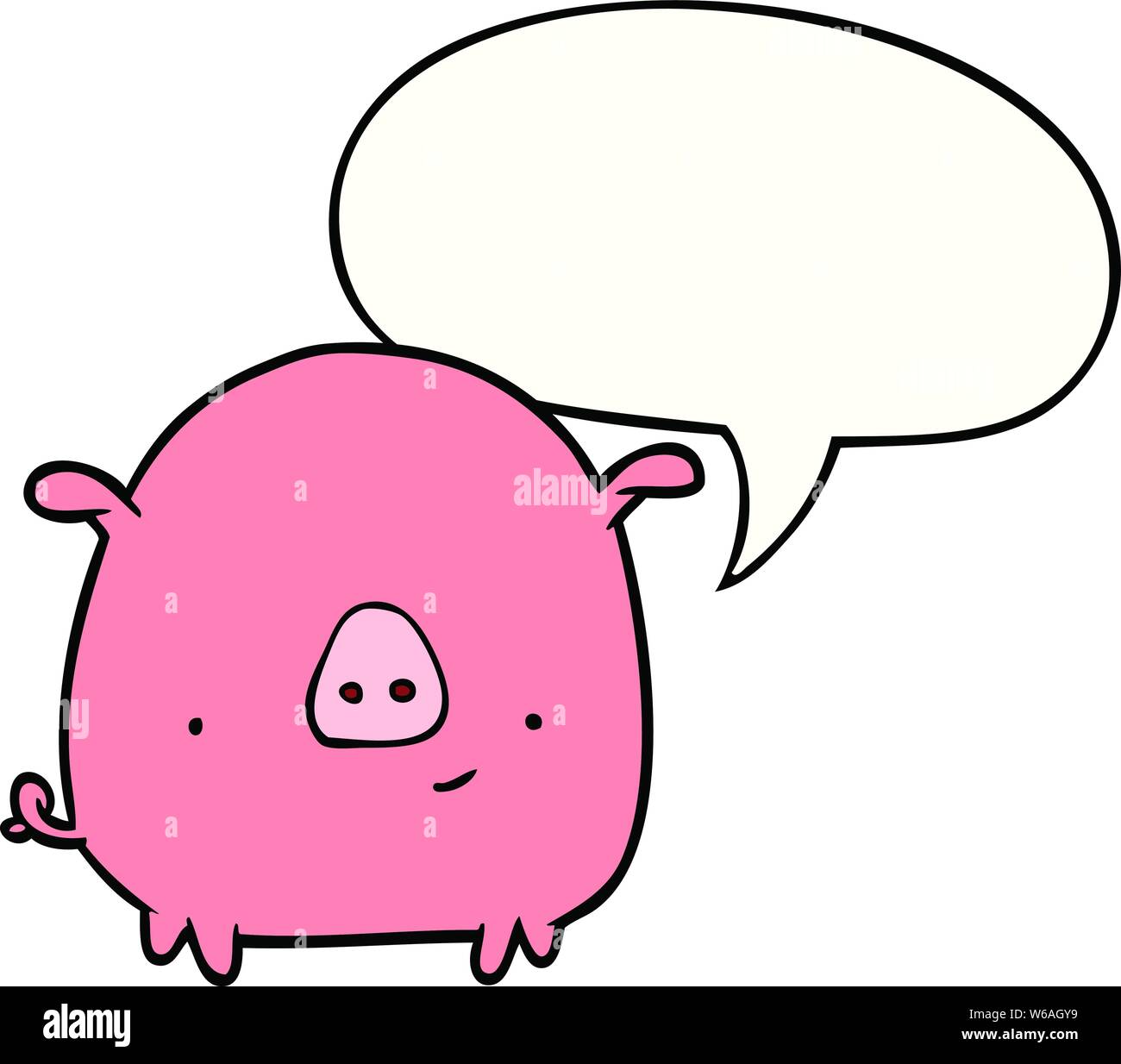 Cartoon pig speech bubble hi-res stock photography and images - Alamy