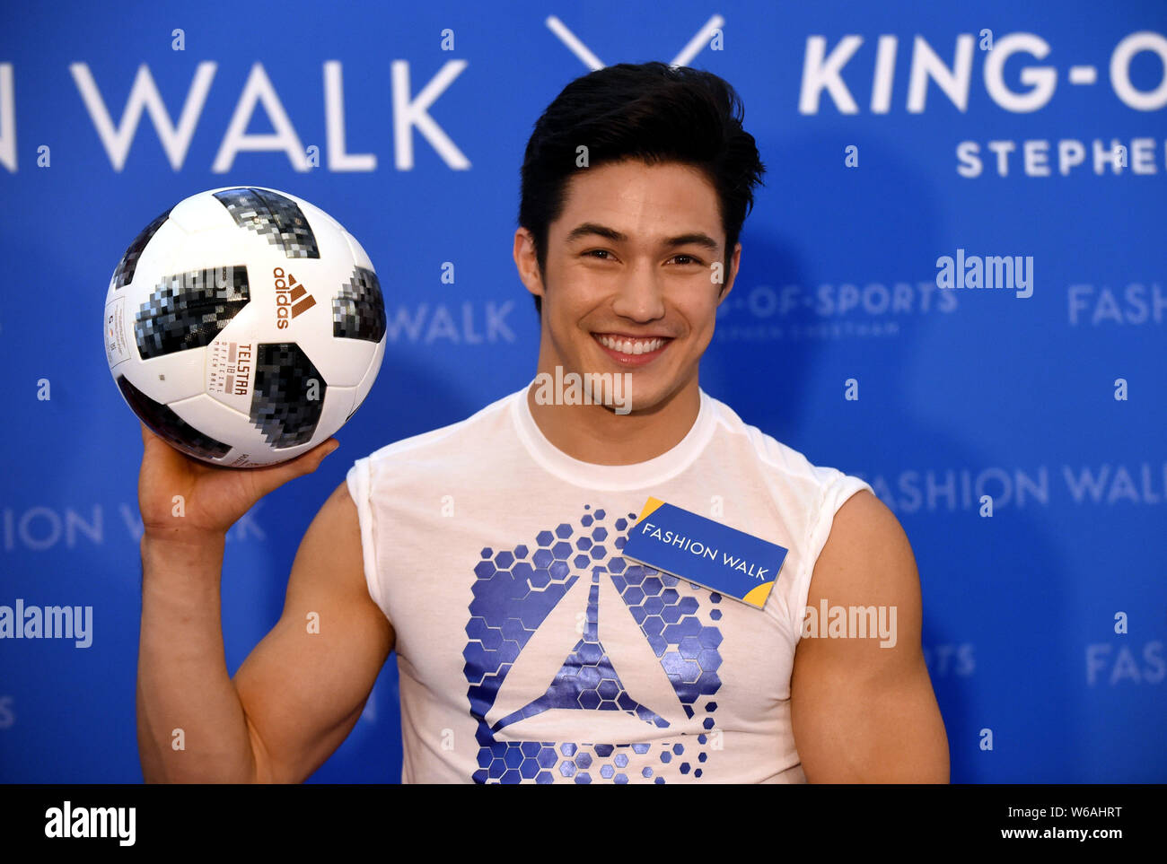 Brazilian artist gymnast Arthur Mariano attends the "Fashion Walk King ...