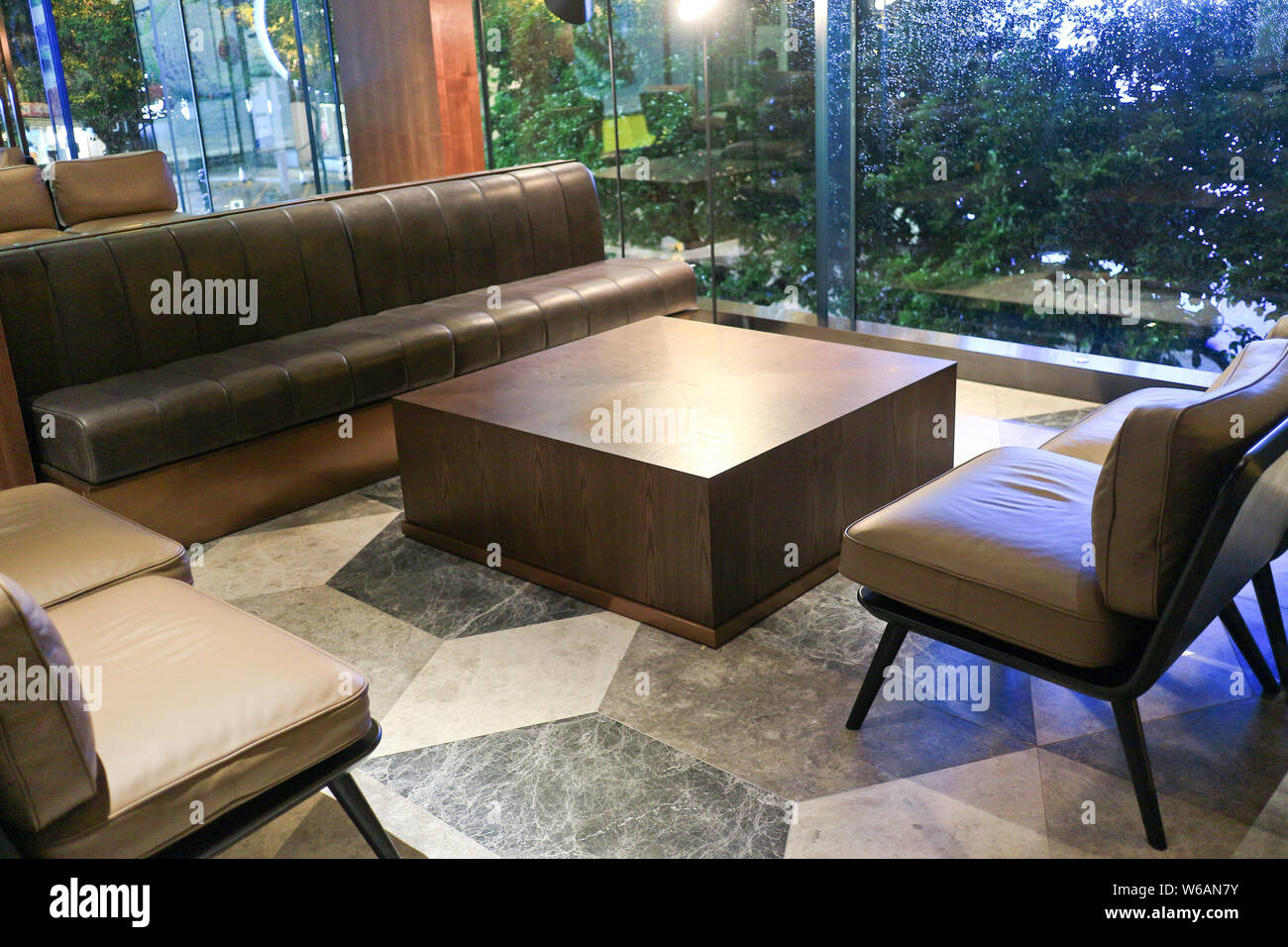 Interior view of Hong Kong's largest Starbucks flagship store at ...