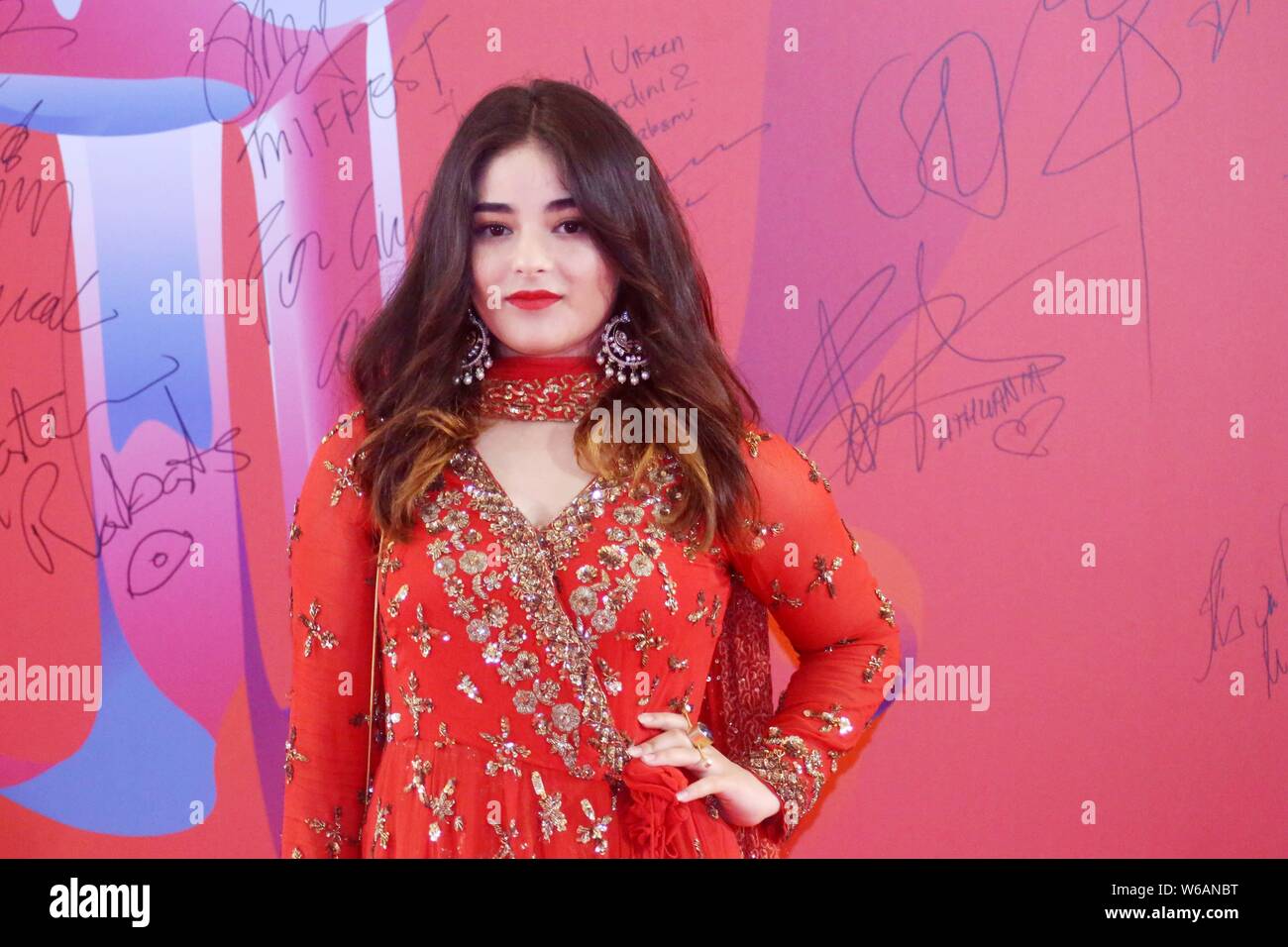 Indian film child actress Zaira Wasim attends the Belt and Road Film ...