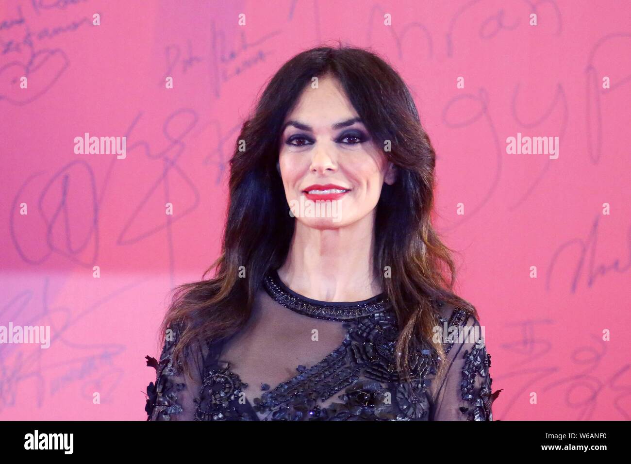 Italian actress Maria Grazia Cucinotta attends the Belt and Road Film ...