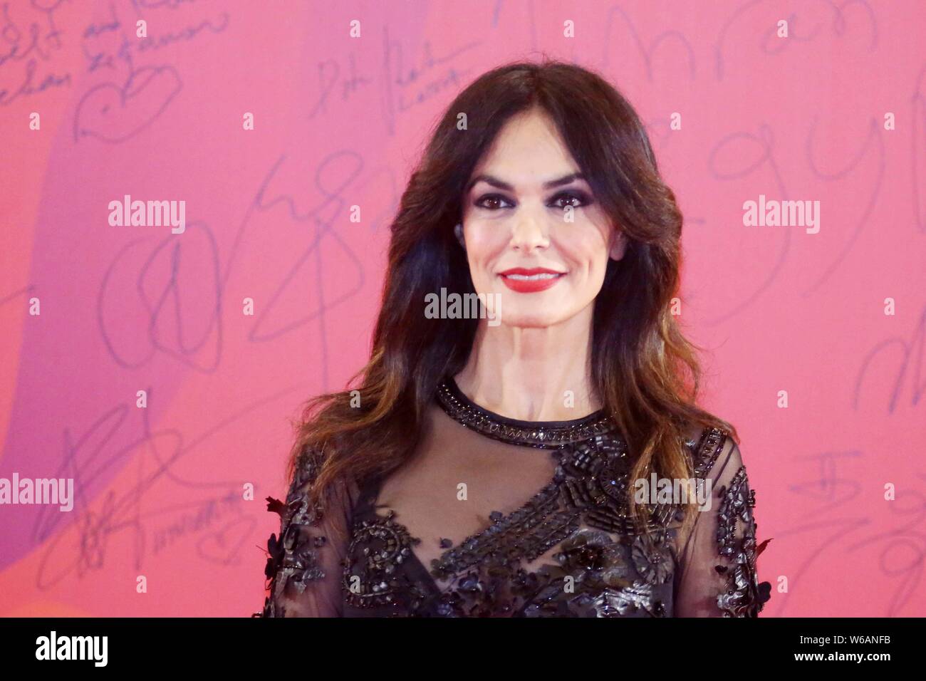 Italian actress Maria Grazia Cucinotta attends the Belt and Road Film ...