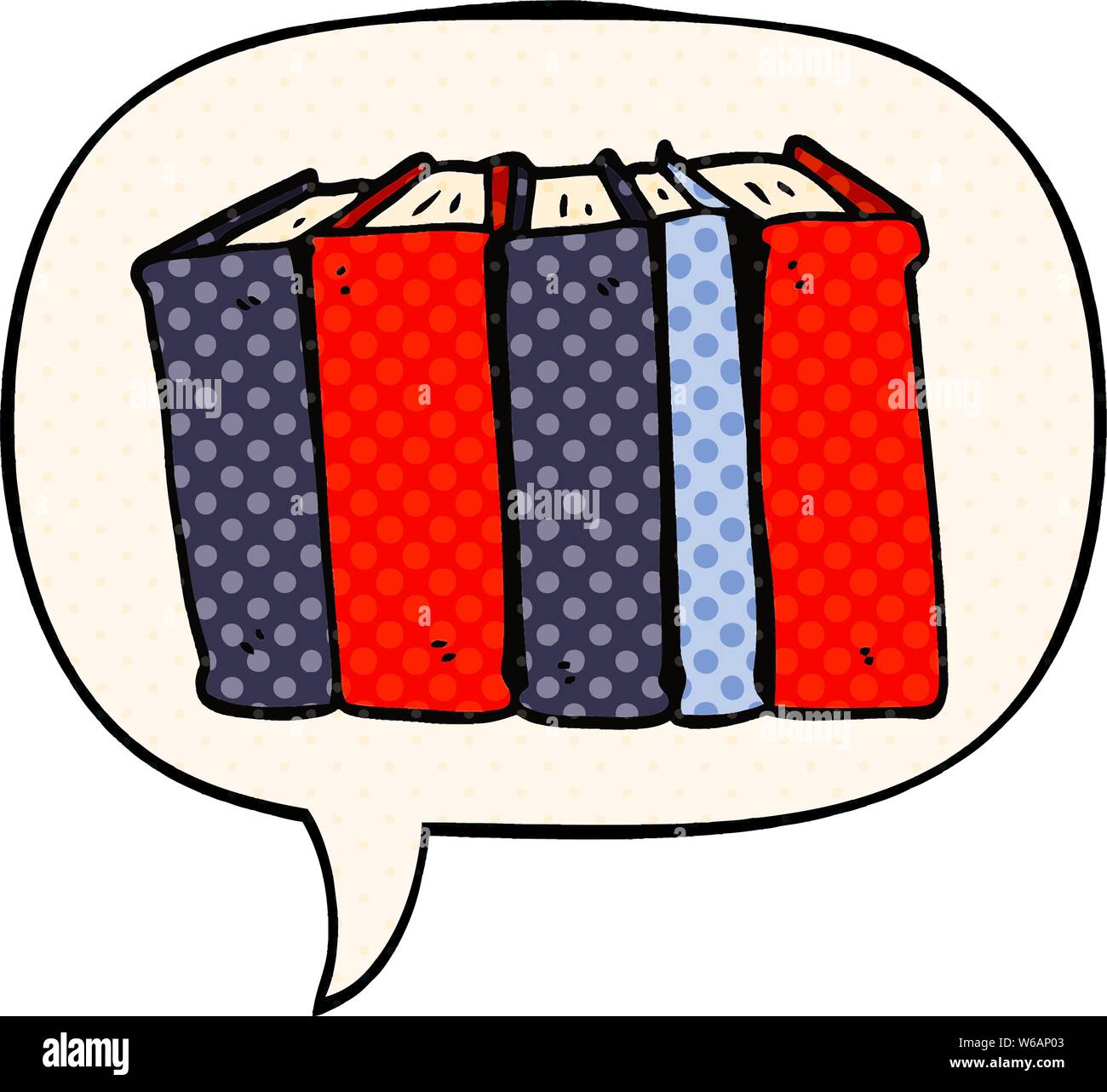 cartoon books with speech bubble in comic book style Stock Vector Image ...