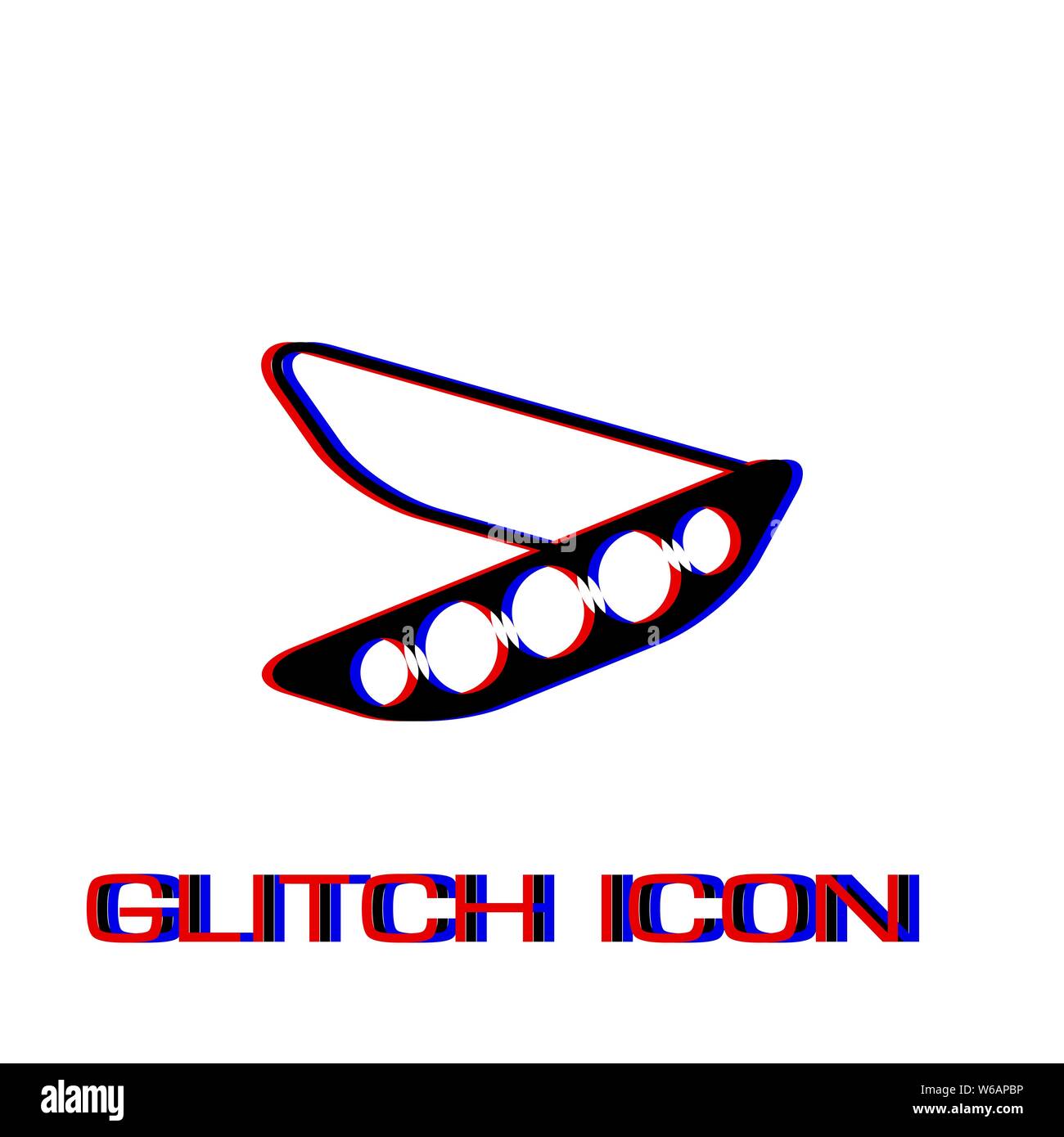 Peas icon flat. Simple pictogram - Glitch effect. Vector illustration ...