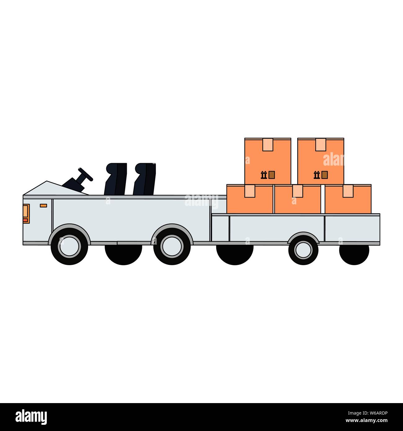 shipping logistic delivery cargo cartoon Stock Vector Image & Art - Alamy