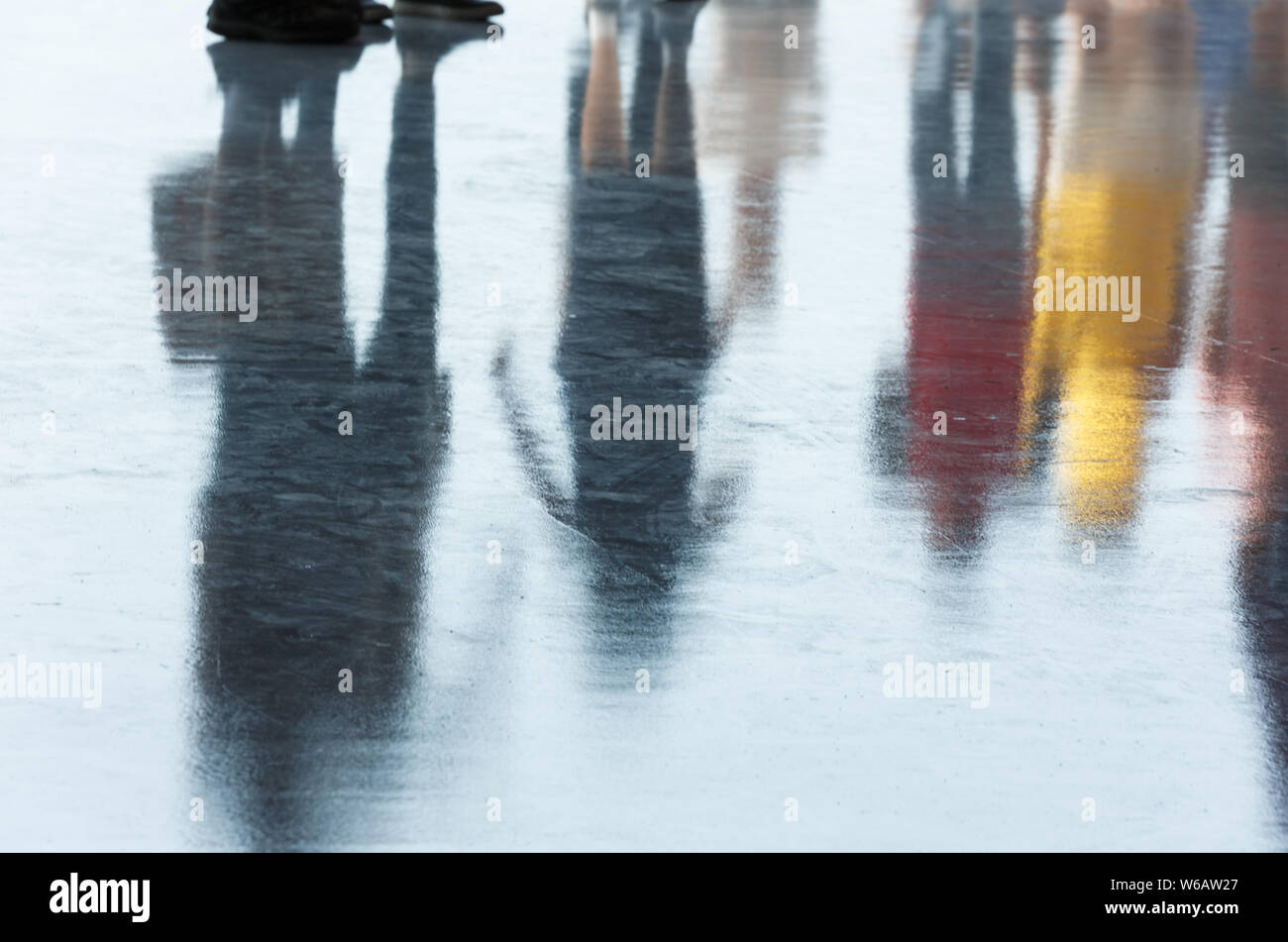 Black shadow of a group people on the ground Stock Photo - Alamy