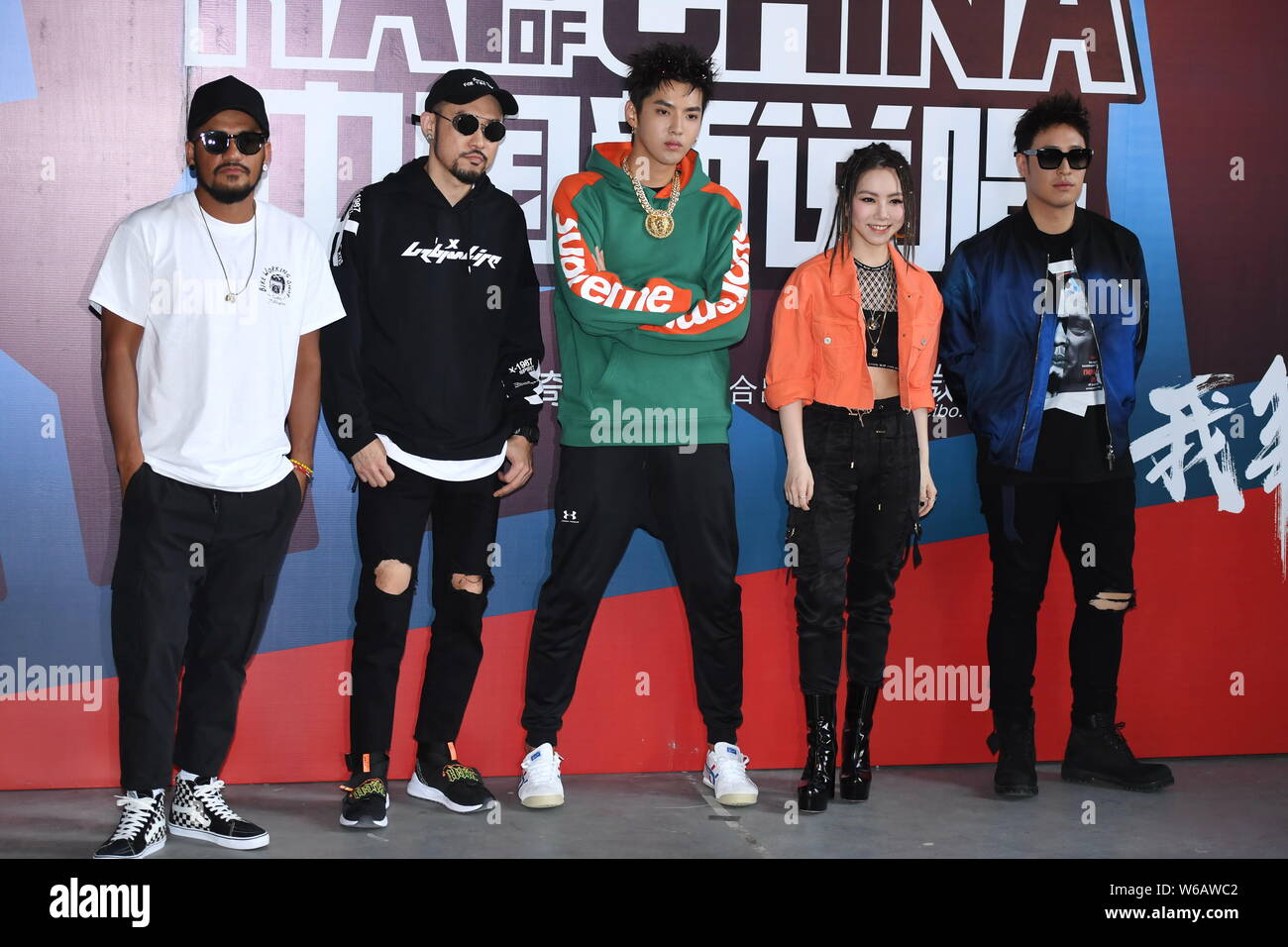(From left) Taiwanese singer Chang Chen-yue, rapper MC Hotdog, Chinese ...