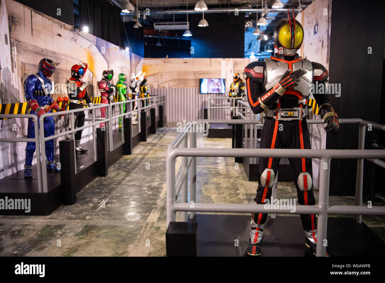 Models featuring the shape of Kamen Riders of Japanese tokusatsu drama ...