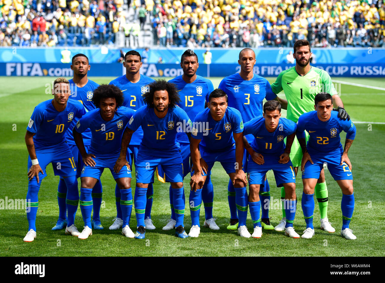 Brazil line up world cup hi-res stock photography and images - Alamy