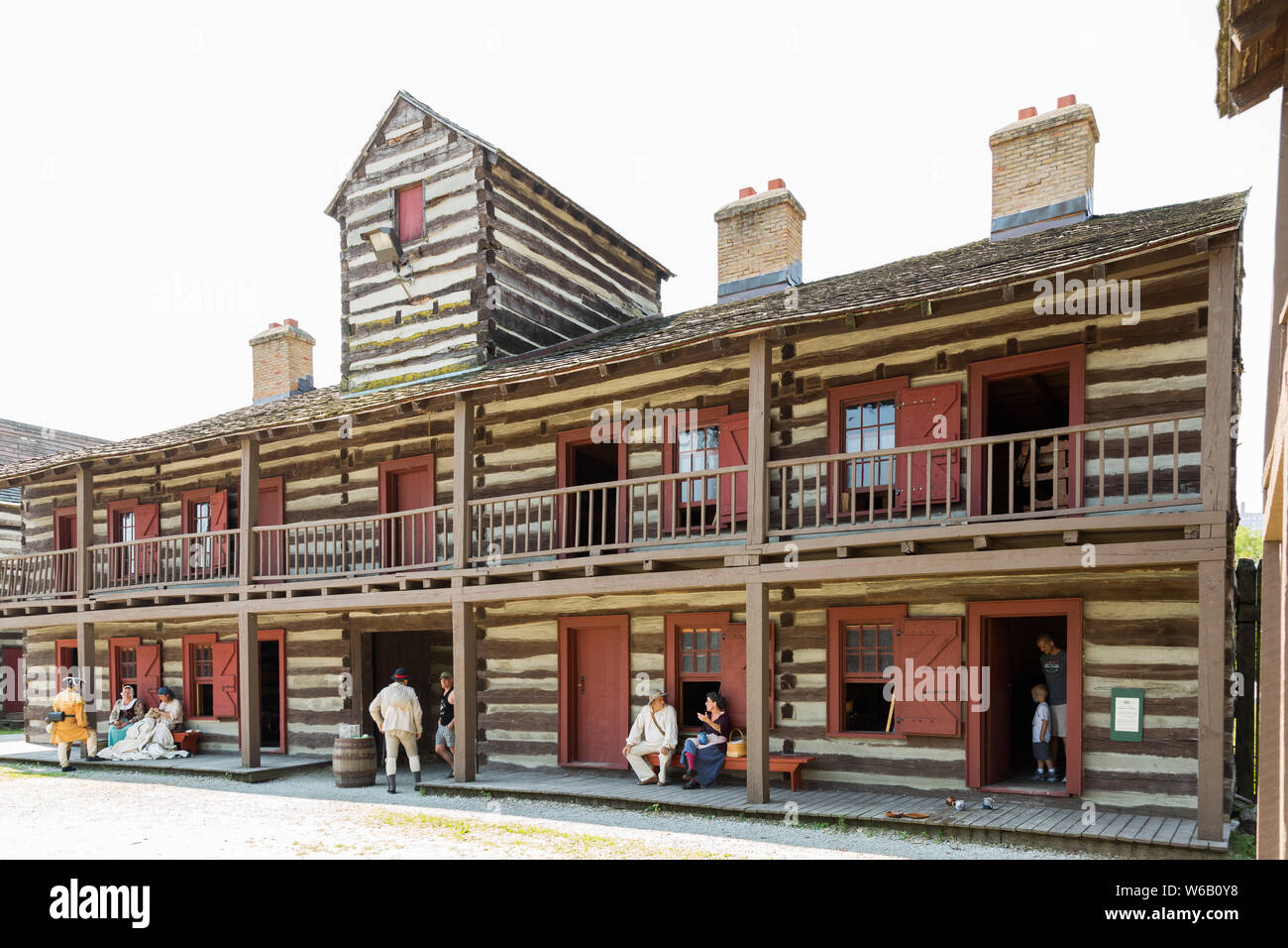 Reenactors and guests occupy the Enlisted Quarters of Historic Old Fort ...