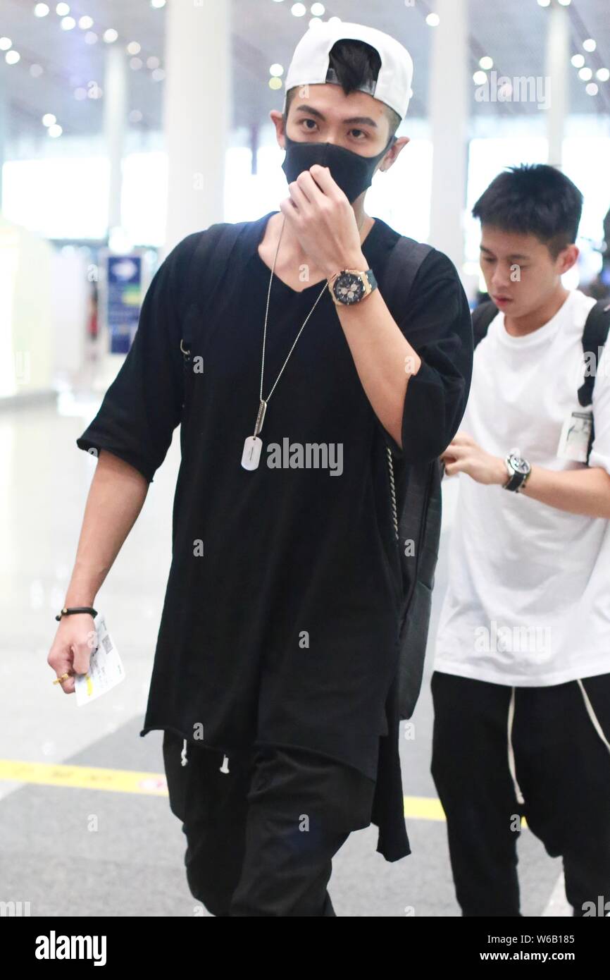 Taiwanese actor and singer Kai Ko is pictured at the Beijing Capital ...