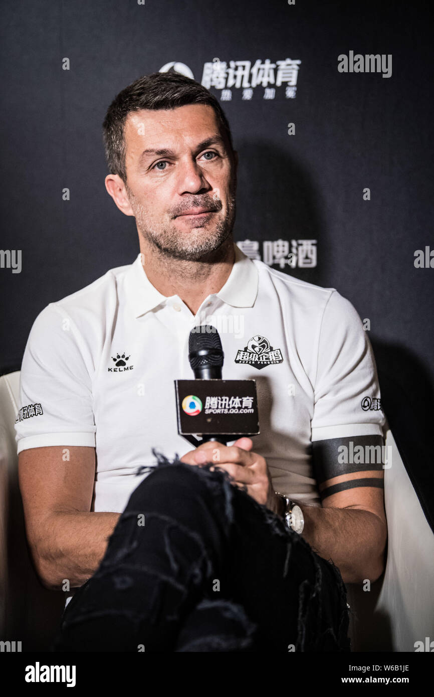 **EXCLUSIVE**Italian retired football player Paolo Maldini prepares for ...